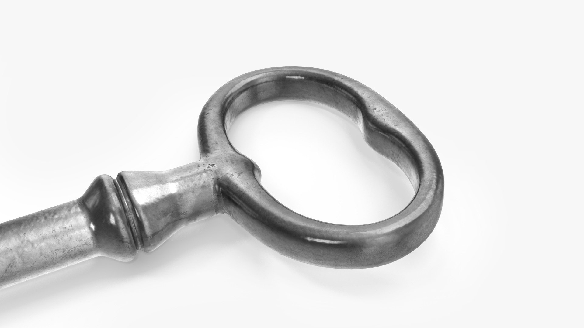 3D Classic Skeleton Key Silver Model - TurboSquid 2246281