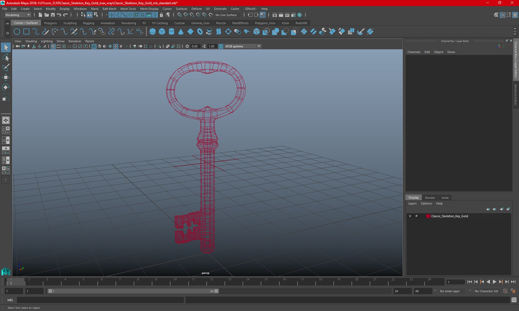 3D Classic Skeleton Key Silver Model - TurboSquid 2246281
