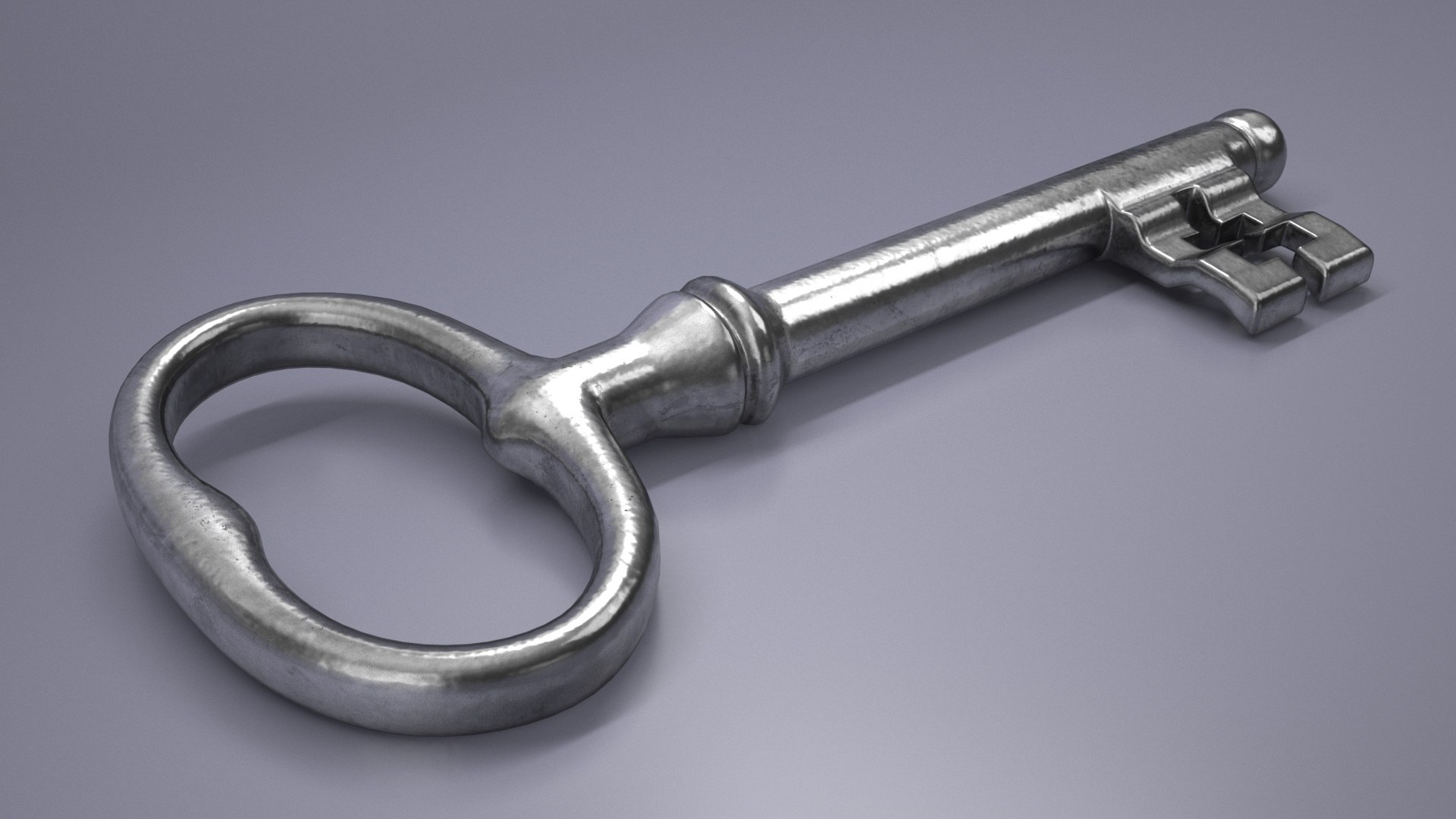 3D Classic Skeleton Key Silver Model - TurboSquid 2246281