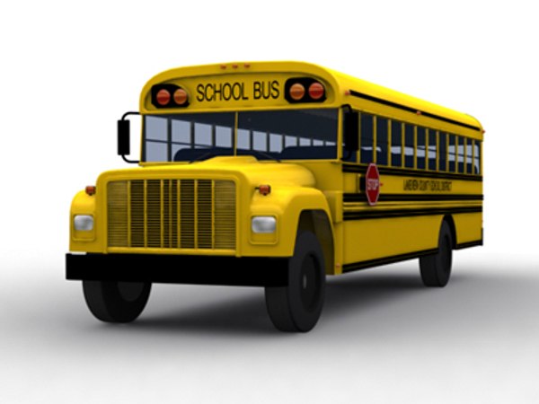 3D 3ds Max School Bus