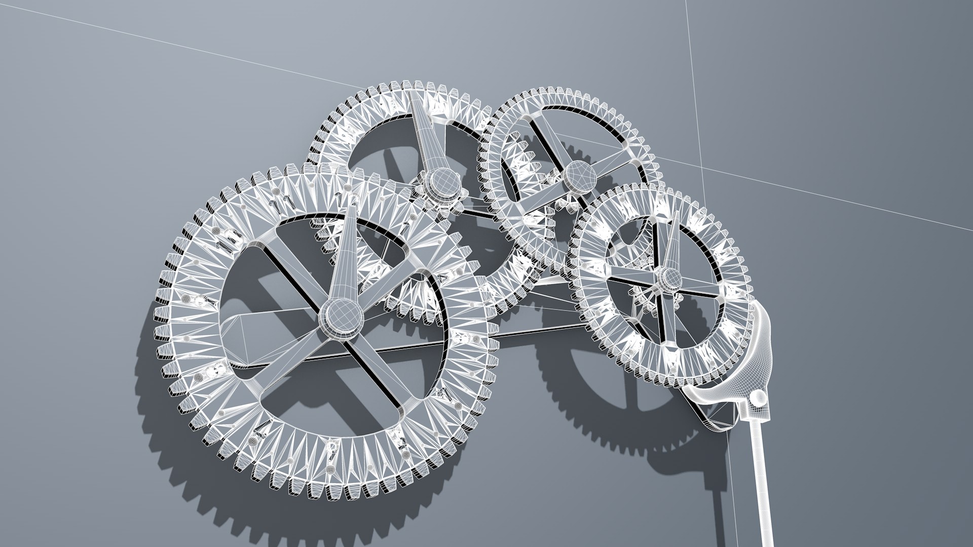 3D Wooden Gears Clock - TurboSquid 1233067