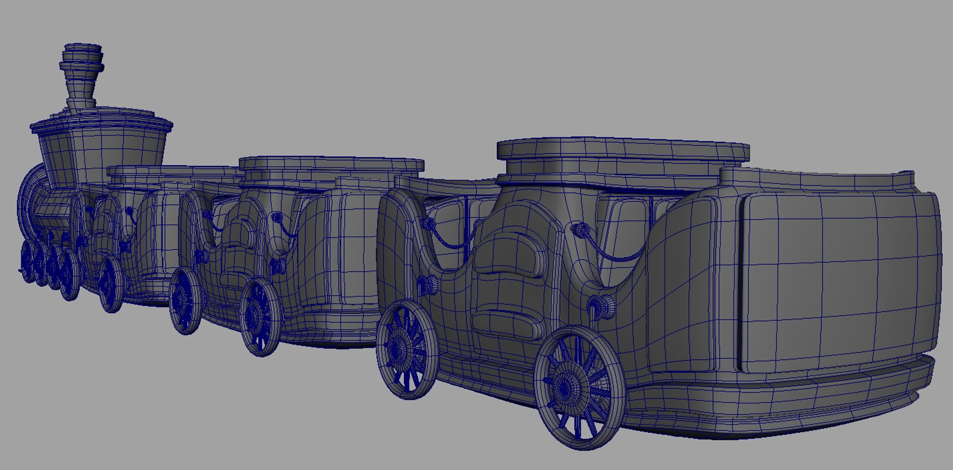 3d Model Train Cartoon Art