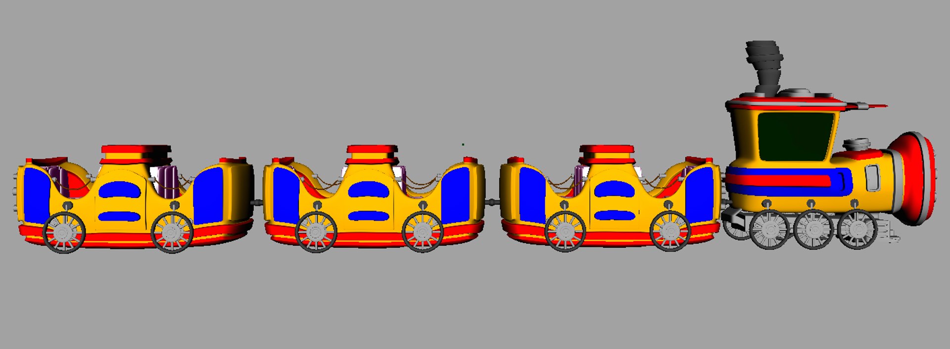 3d Model Train Cartoon Art