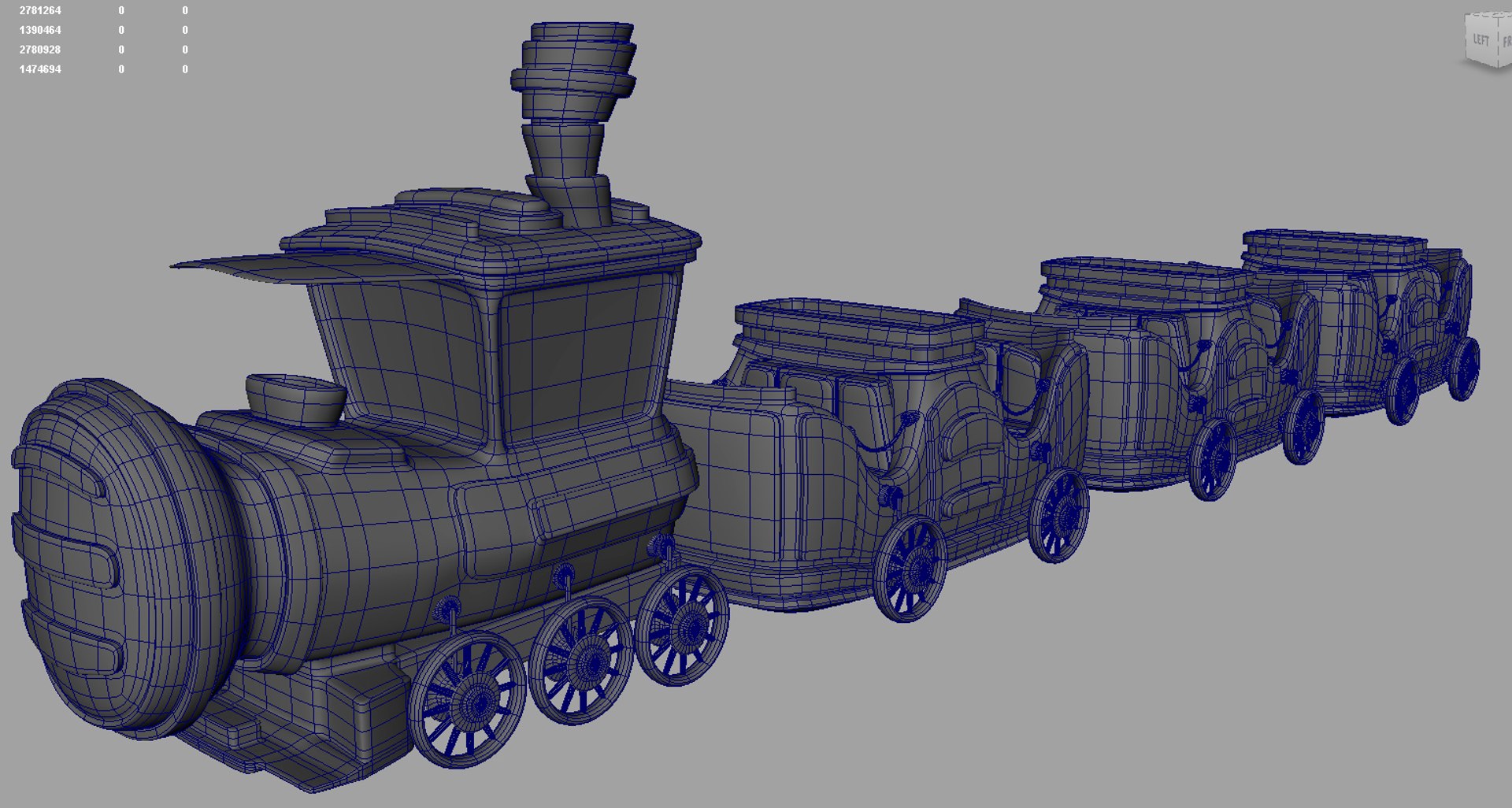 3d Model Train Cartoon Art
