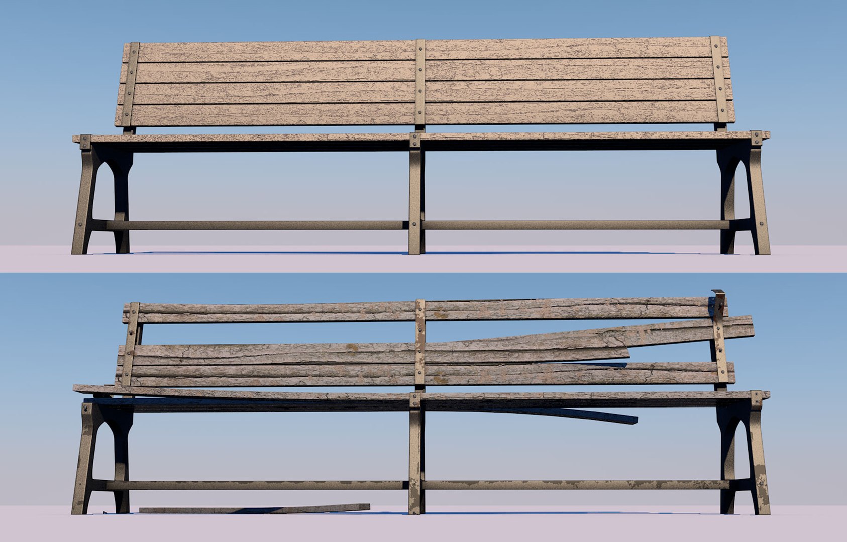 Park Benches New Bancas 3D Model - TurboSquid 1455493