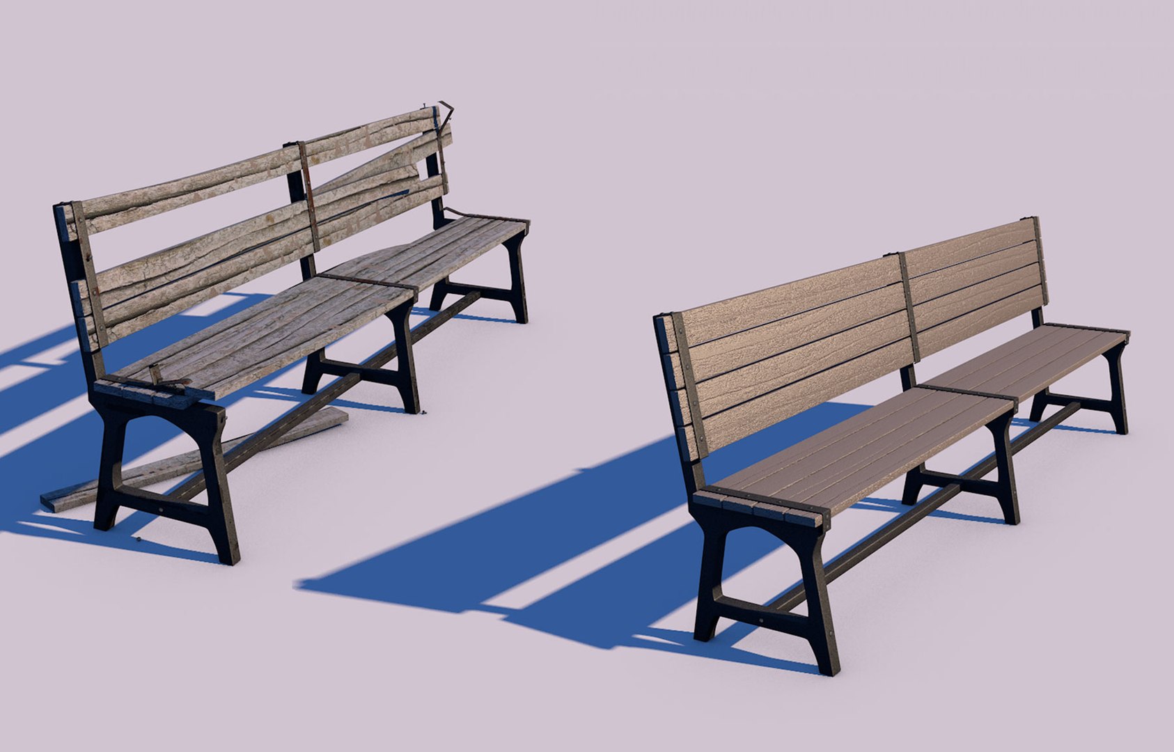 Park Benches New Bancas 3D Model - TurboSquid 1455493
