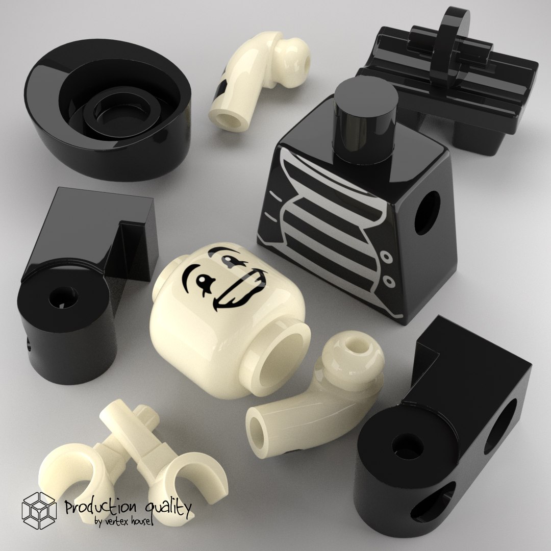 3d model lego mime figure