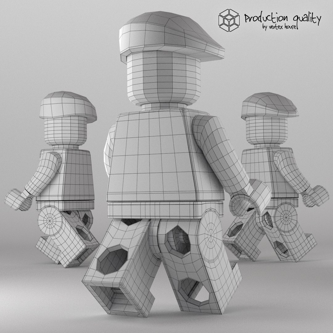 3d model lego mime figure