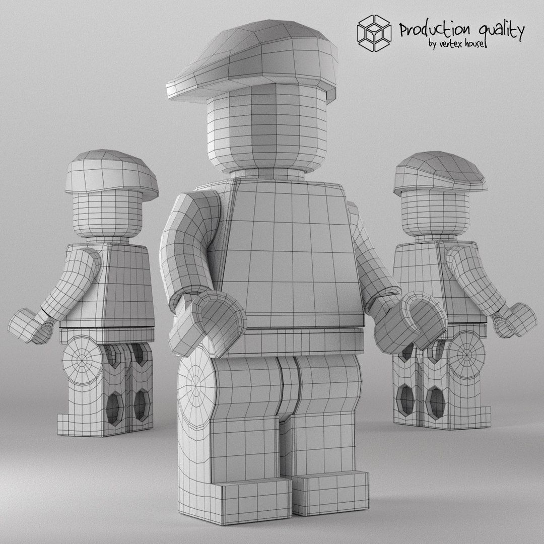 3d model lego mime figure