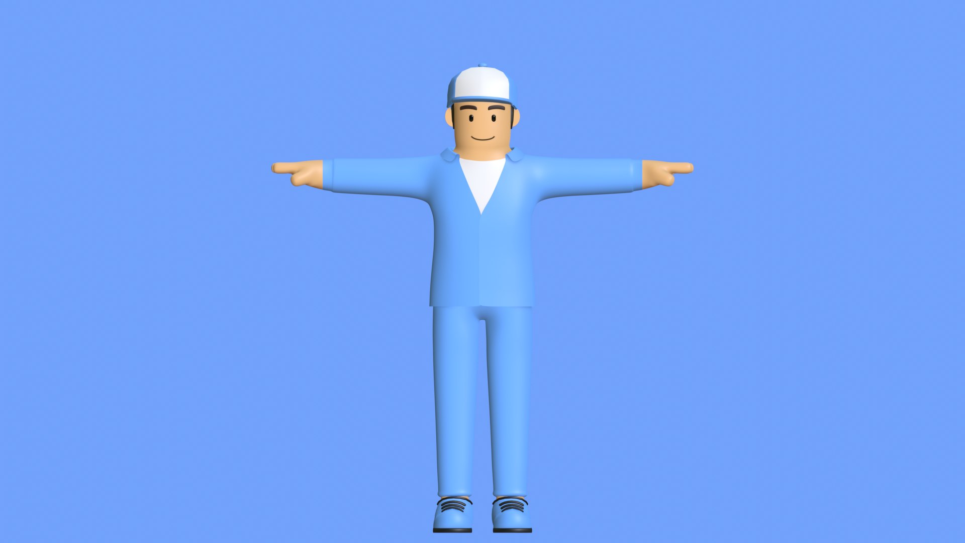 3D Minimal Worker 3D Cartoon Character - TurboSquid 1776071