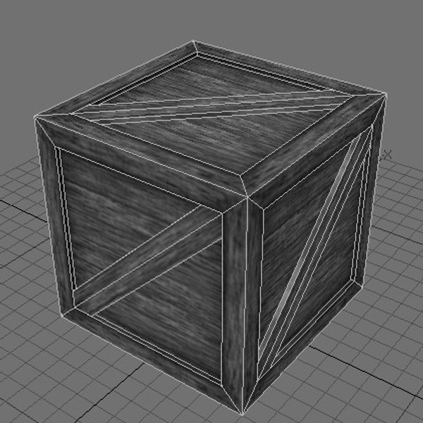 maya box crate wood