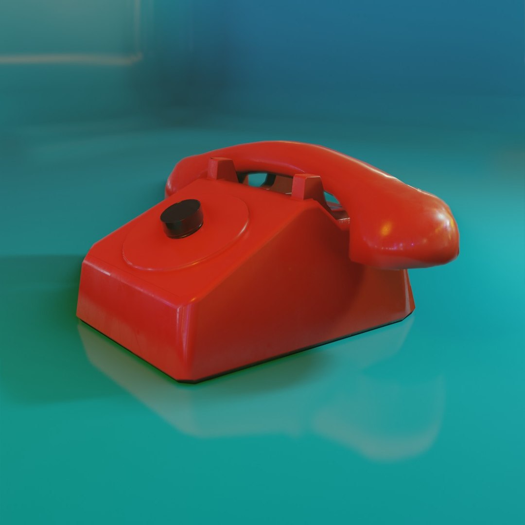 3D model red phone hotline - TurboSquid 1508680