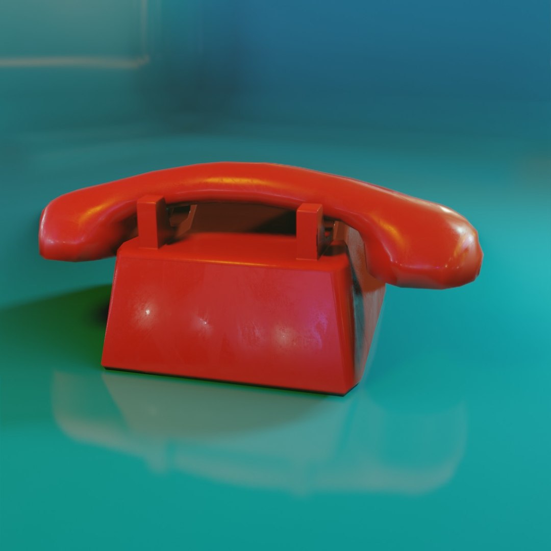 3D model red phone hotline - TurboSquid 1508680