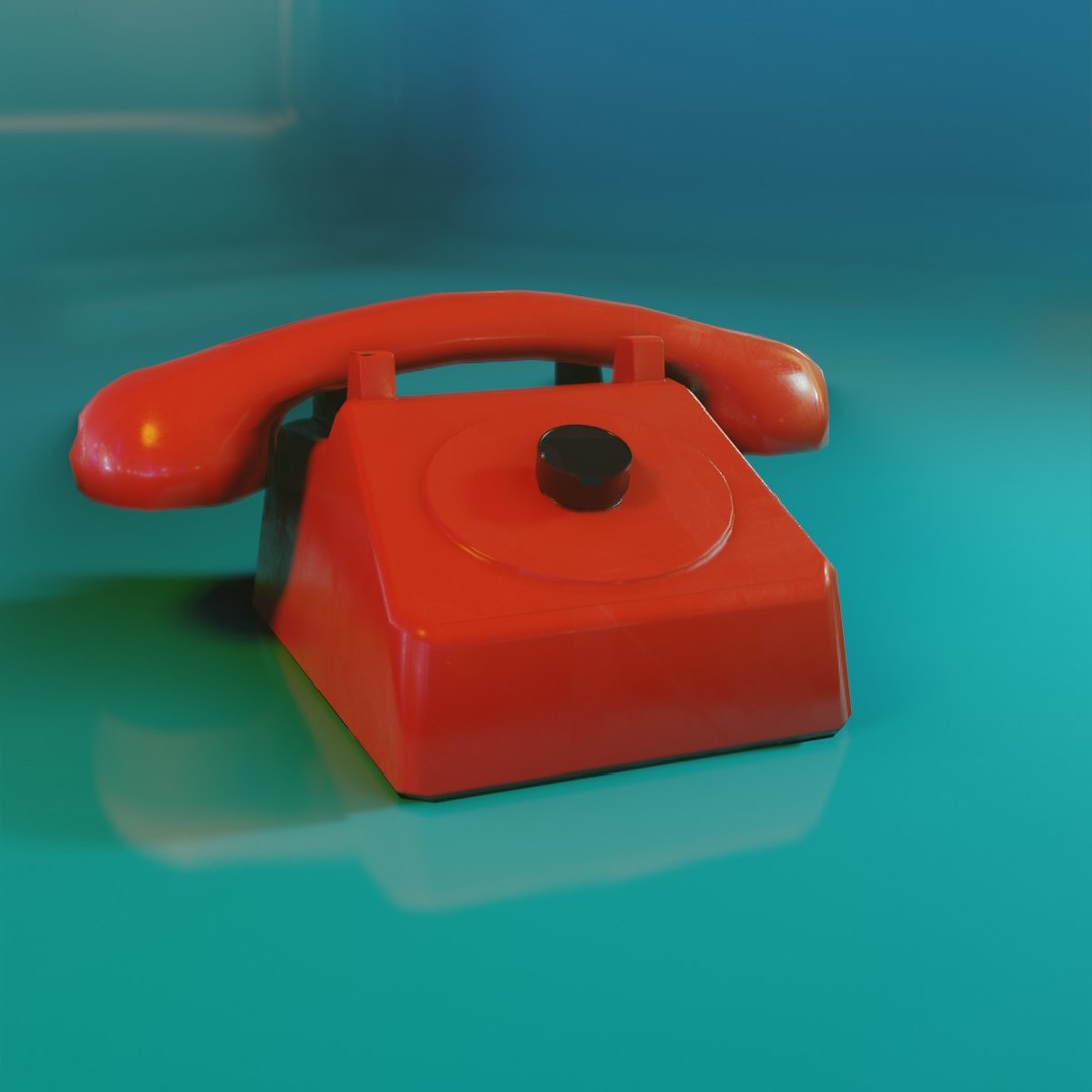 3D model red phone hotline - TurboSquid 1508680