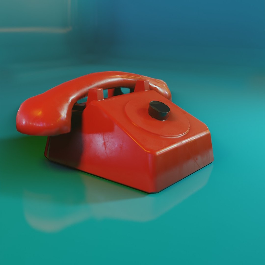 3D model red phone hotline - TurboSquid 1508680