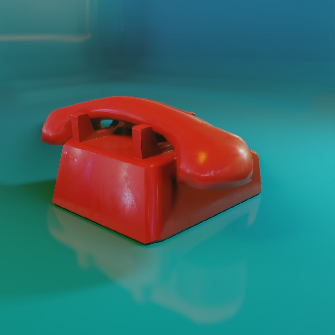 3D model red phone hotline - TurboSquid 1508680