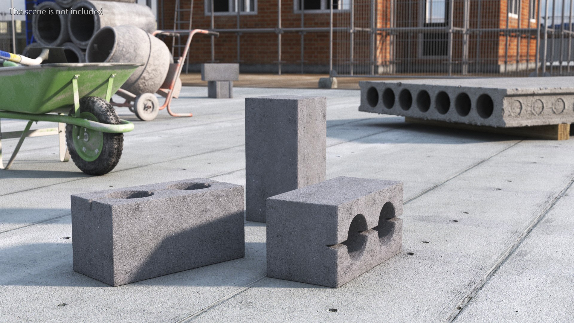 Expanded Clay Concrete Block 2 Channels 3D Model - TurboSquid 2348813
