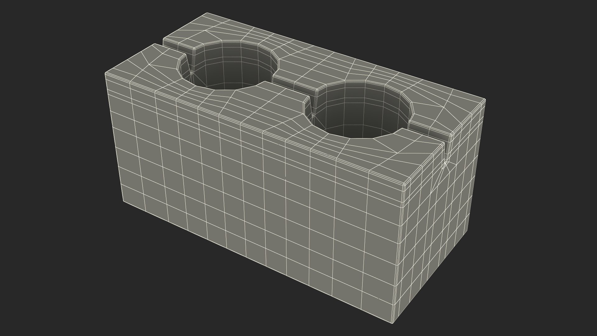 Expanded Clay Concrete Block 2 Channels 3D Model - TurboSquid 2348813