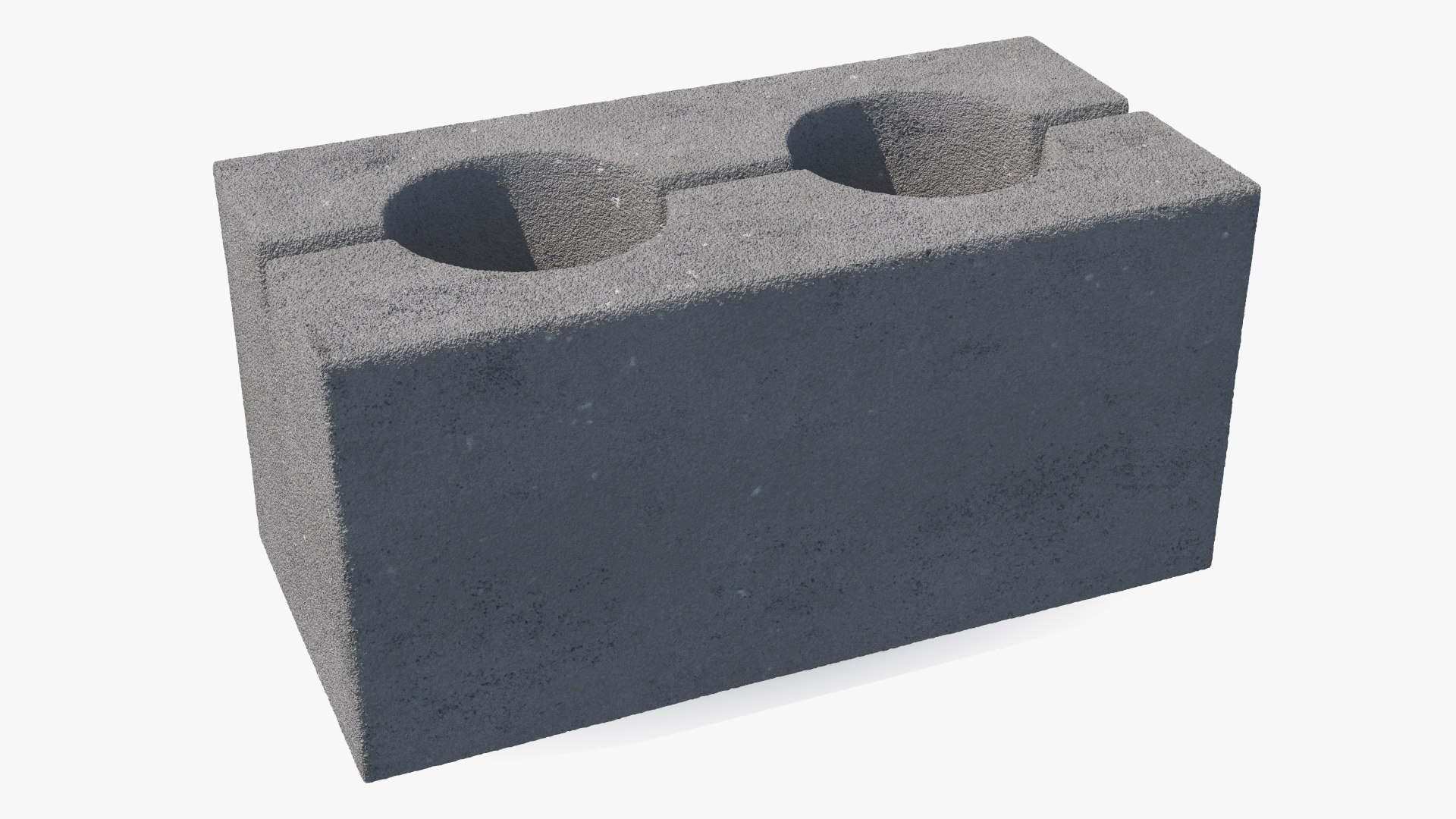 Expanded Clay Concrete Block 2 Channels 3D Model - TurboSquid 2348813