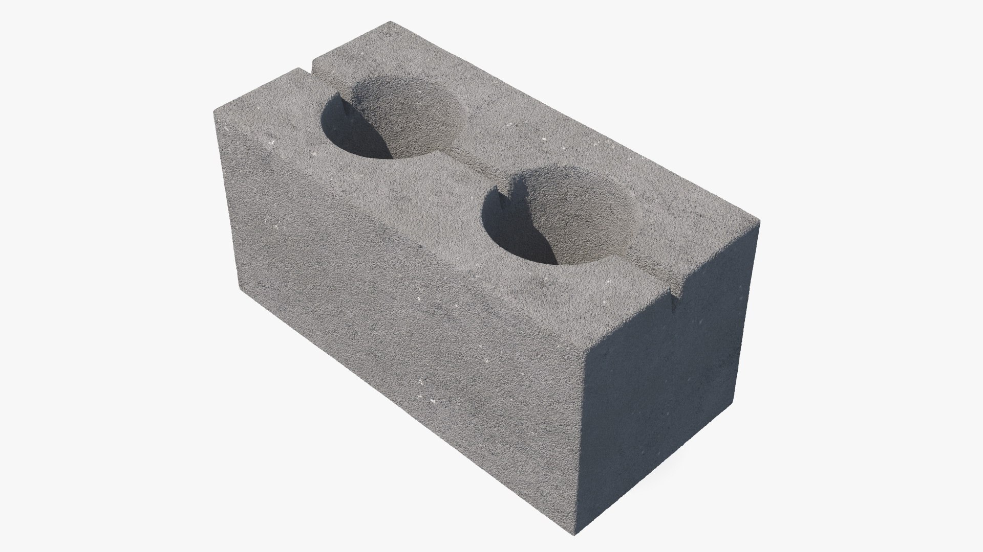 Expanded Clay Concrete Block 2 Channels 3D Model - TurboSquid 2348813