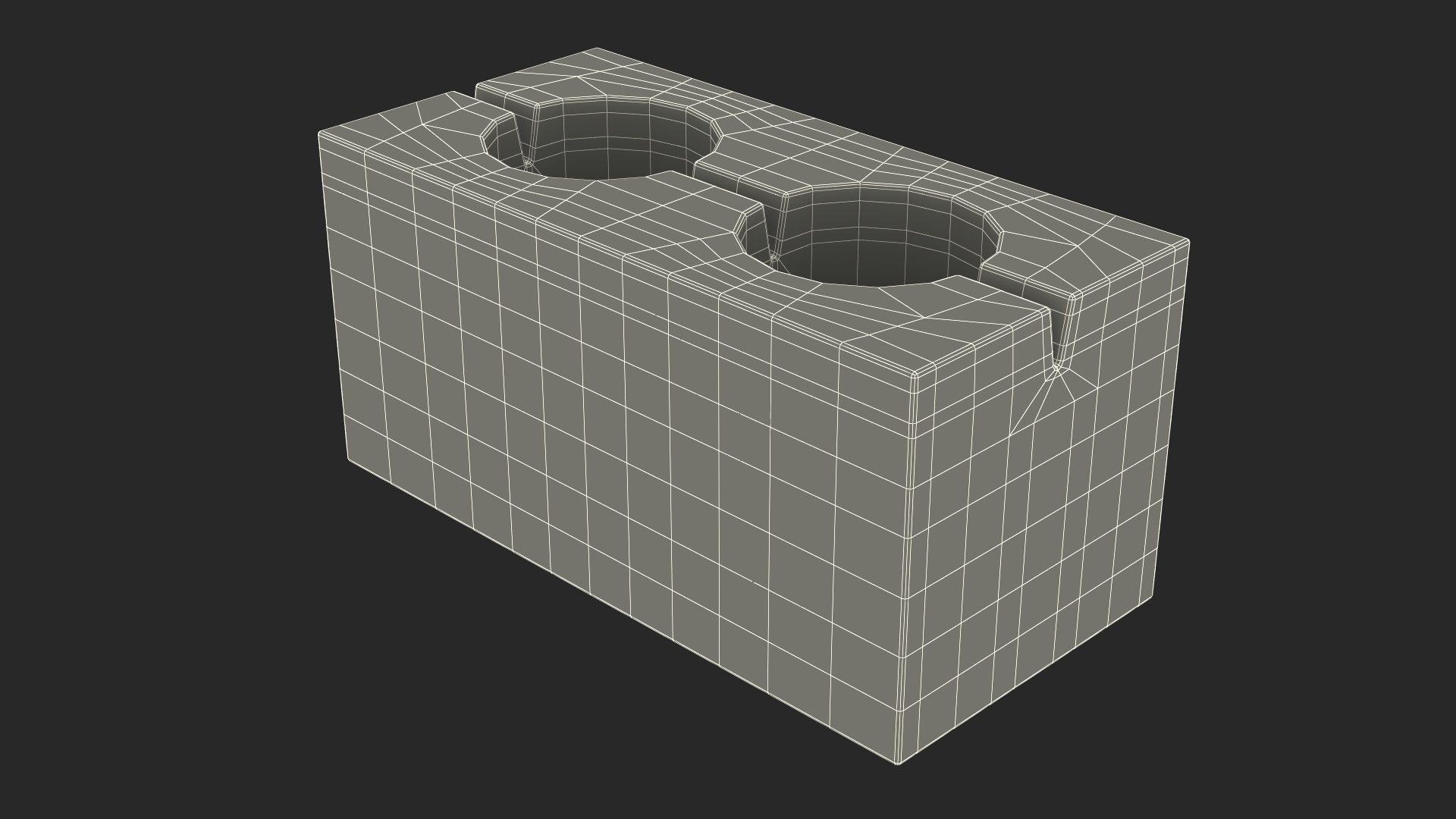 Expanded Clay Concrete Block 2 Channels 3D Model - TurboSquid 2348813