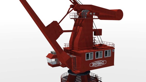 3d model level luffing crane