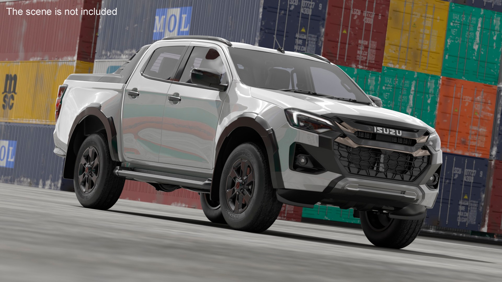 Urban Isuzu Pickup Truck White Rigged For Cinema 4D 3D Model ...