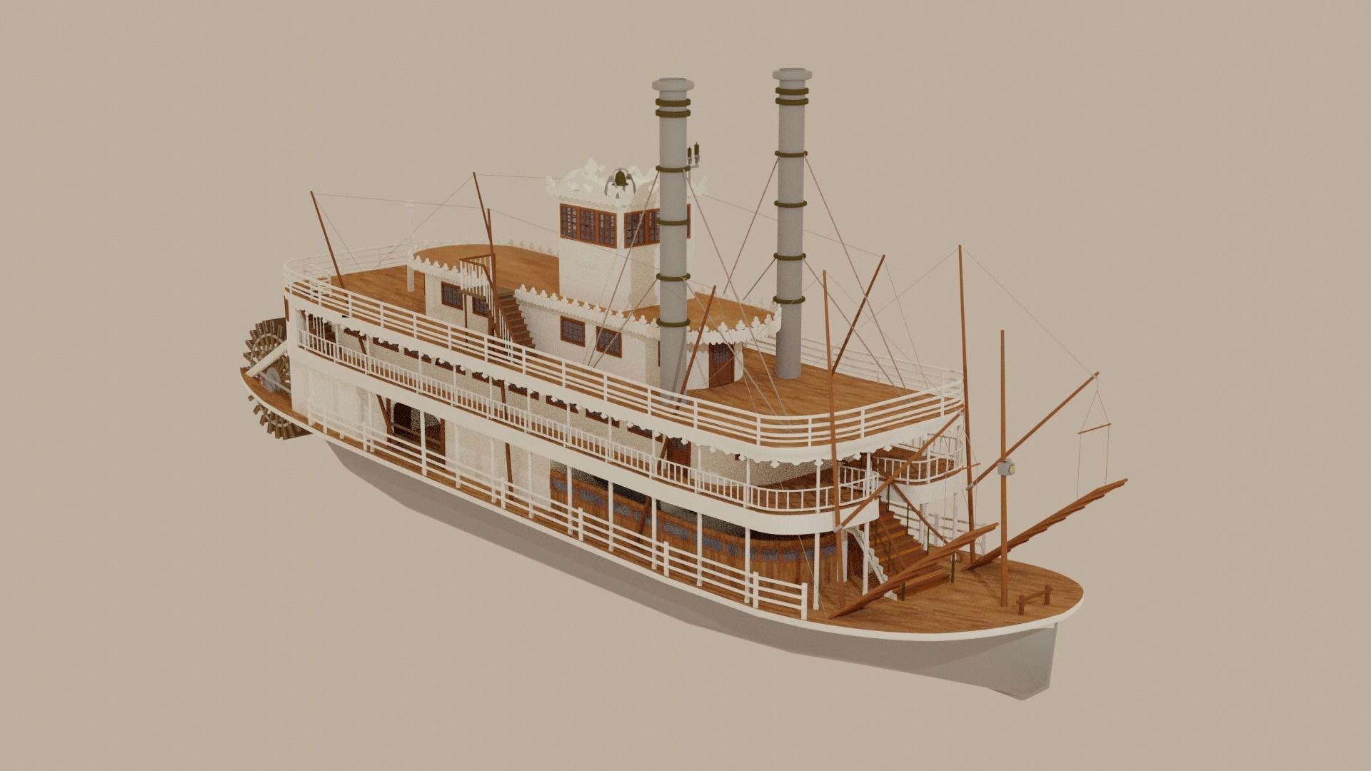 3D Model Steamboat - TurboSquid 1719080