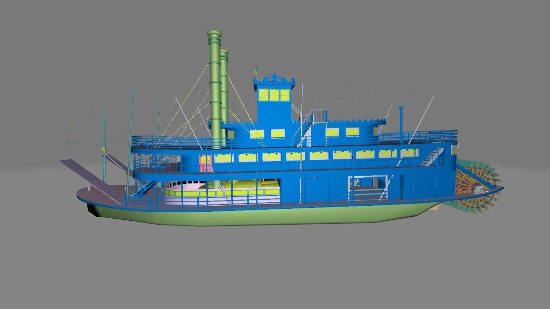 3D Model Steamboat - TurboSquid 1719080
