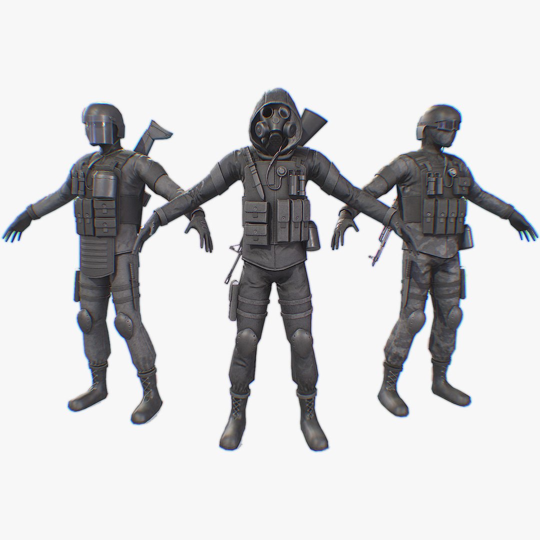 Military Character Collection 3D Model - TurboSquid 2408218