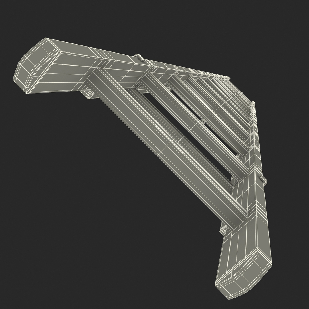 aluminum extension ladder 3d model