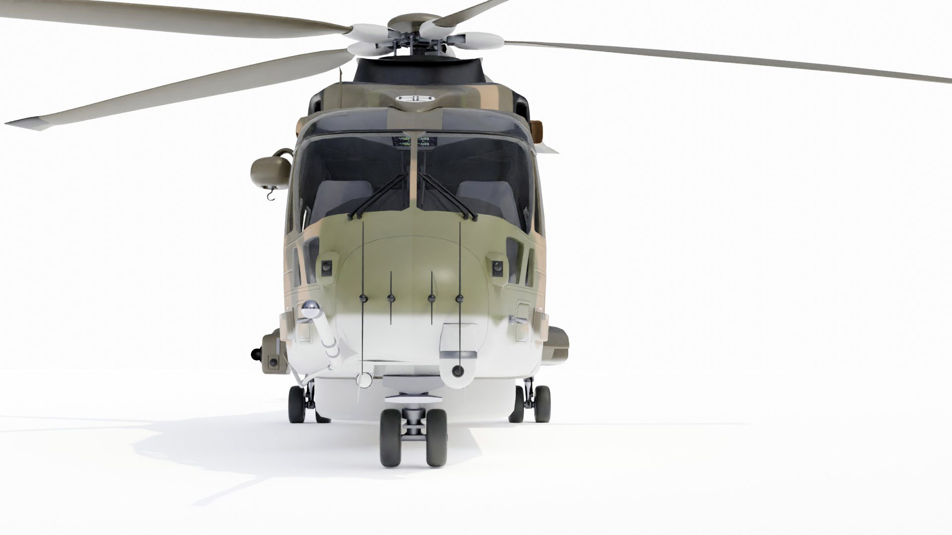 agustawestland eh101 merlin helicopter 3d model