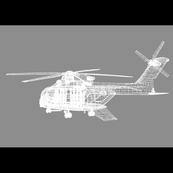 agustawestland eh101 merlin helicopter 3d model
