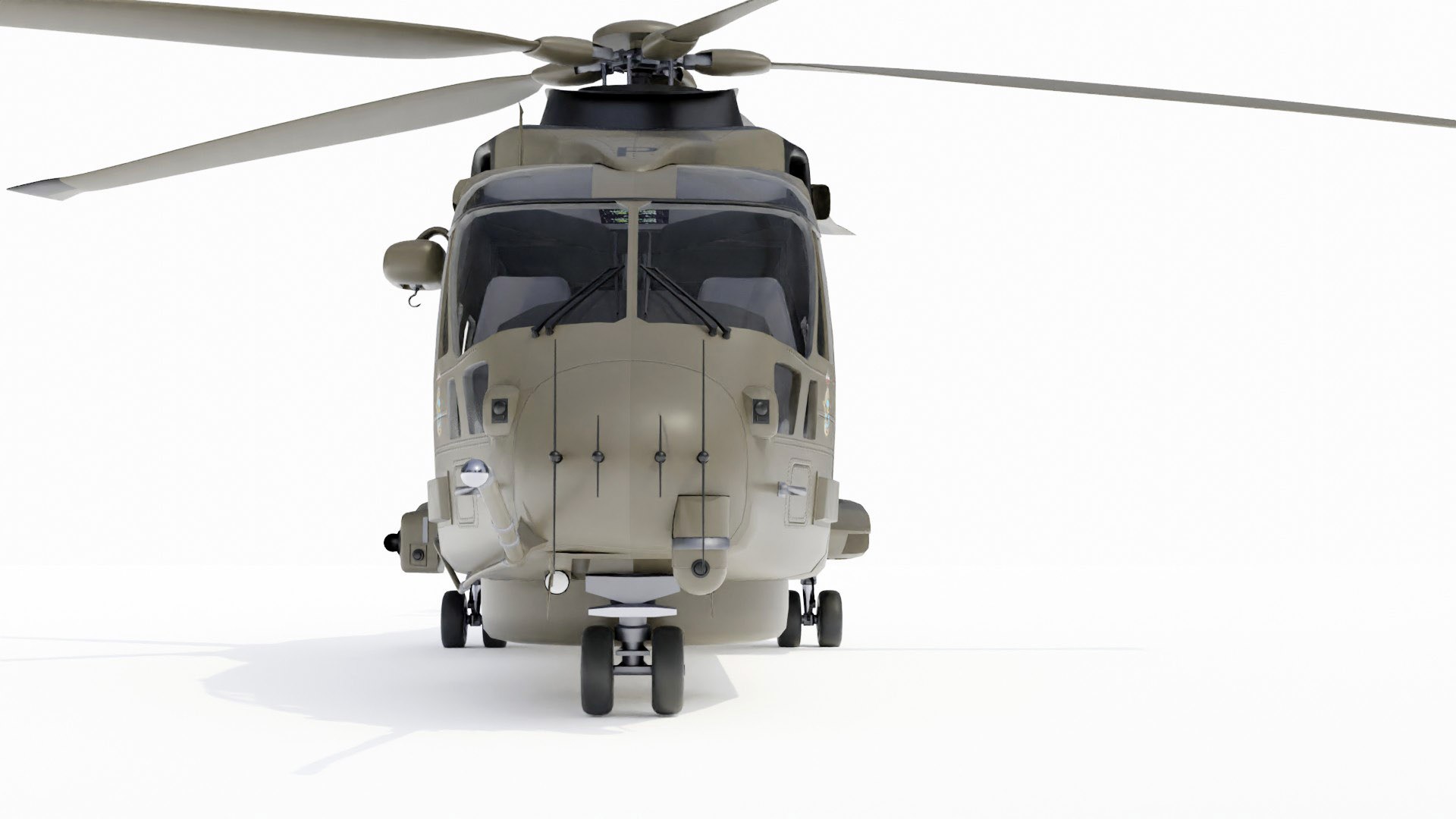 agustawestland eh101 merlin helicopter 3d model