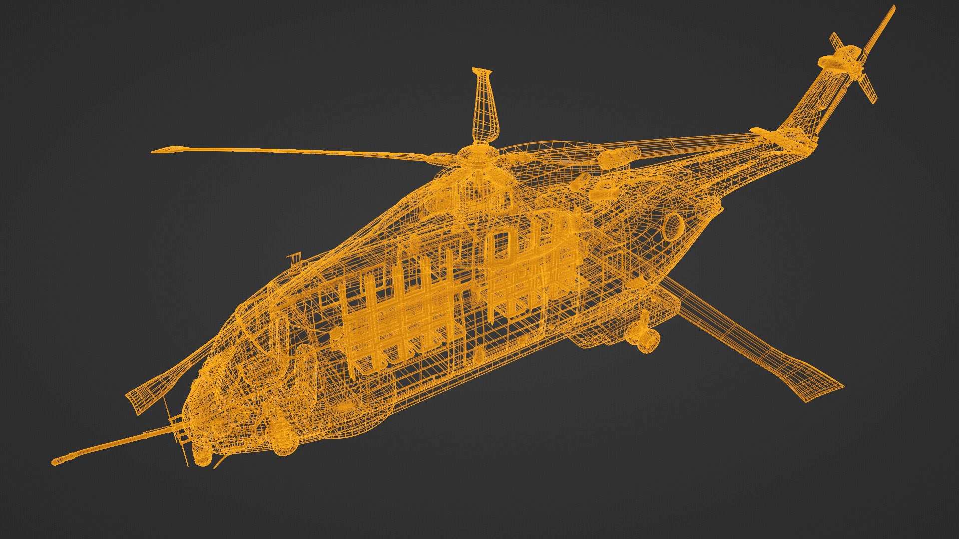 agustawestland eh101 merlin helicopter 3d model