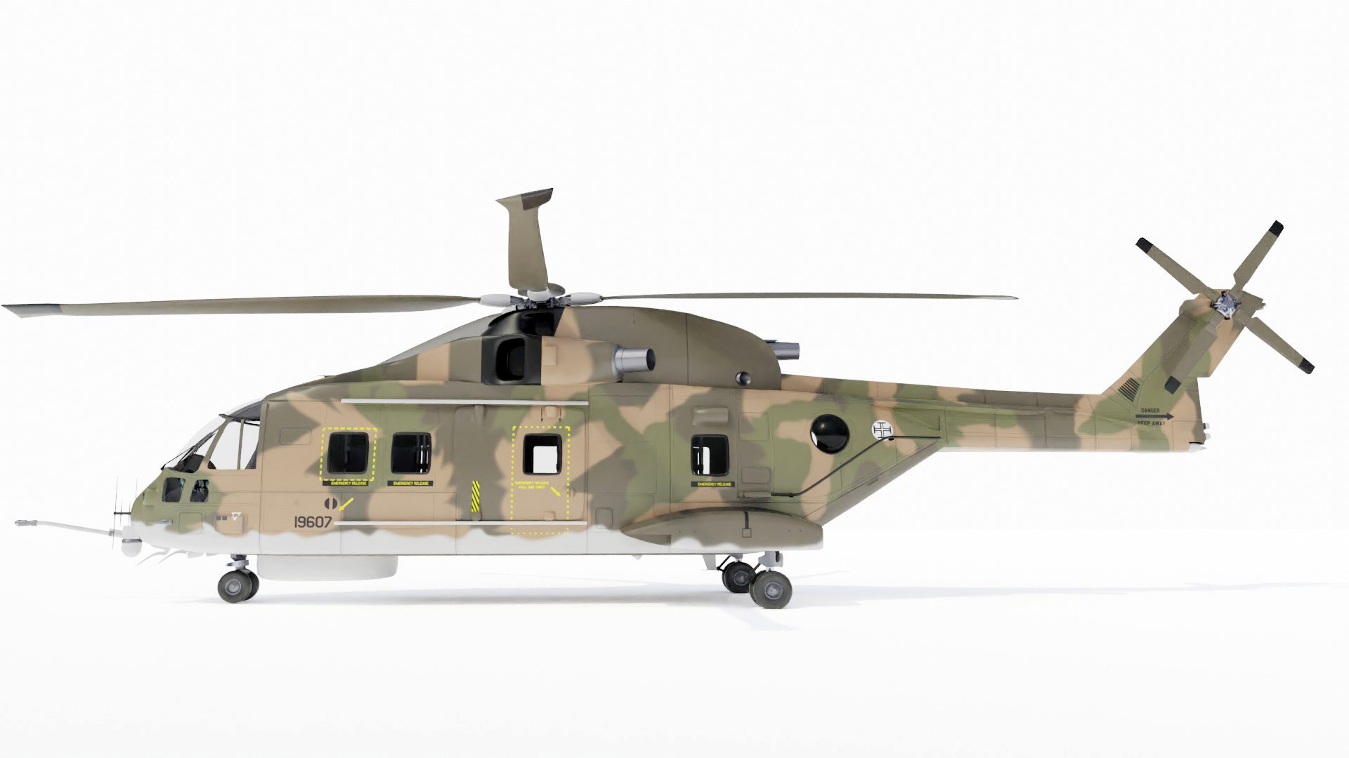 Agustawestland Eh101 Merlin Helicopter 3d Model