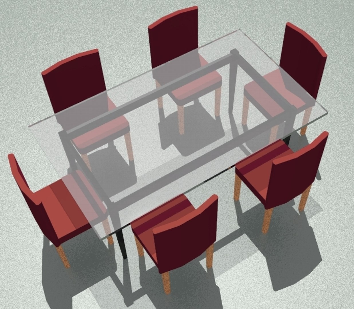Dining Set 3d Dwg