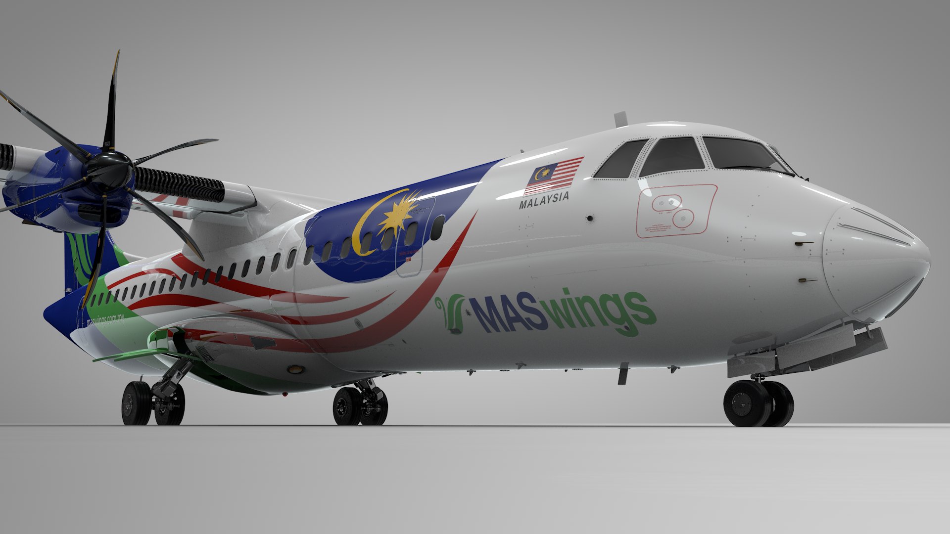 3D ATR 72 MASwings L1688 - TurboSquid 1901730