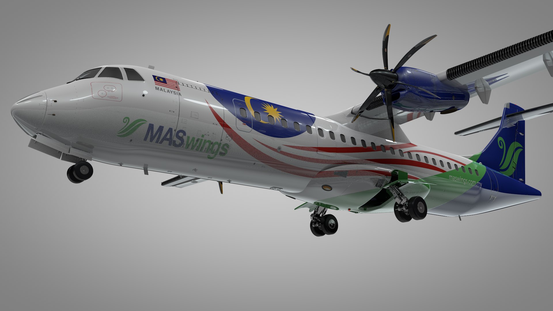 3D ATR 72 MASwings L1688 - TurboSquid 1901730