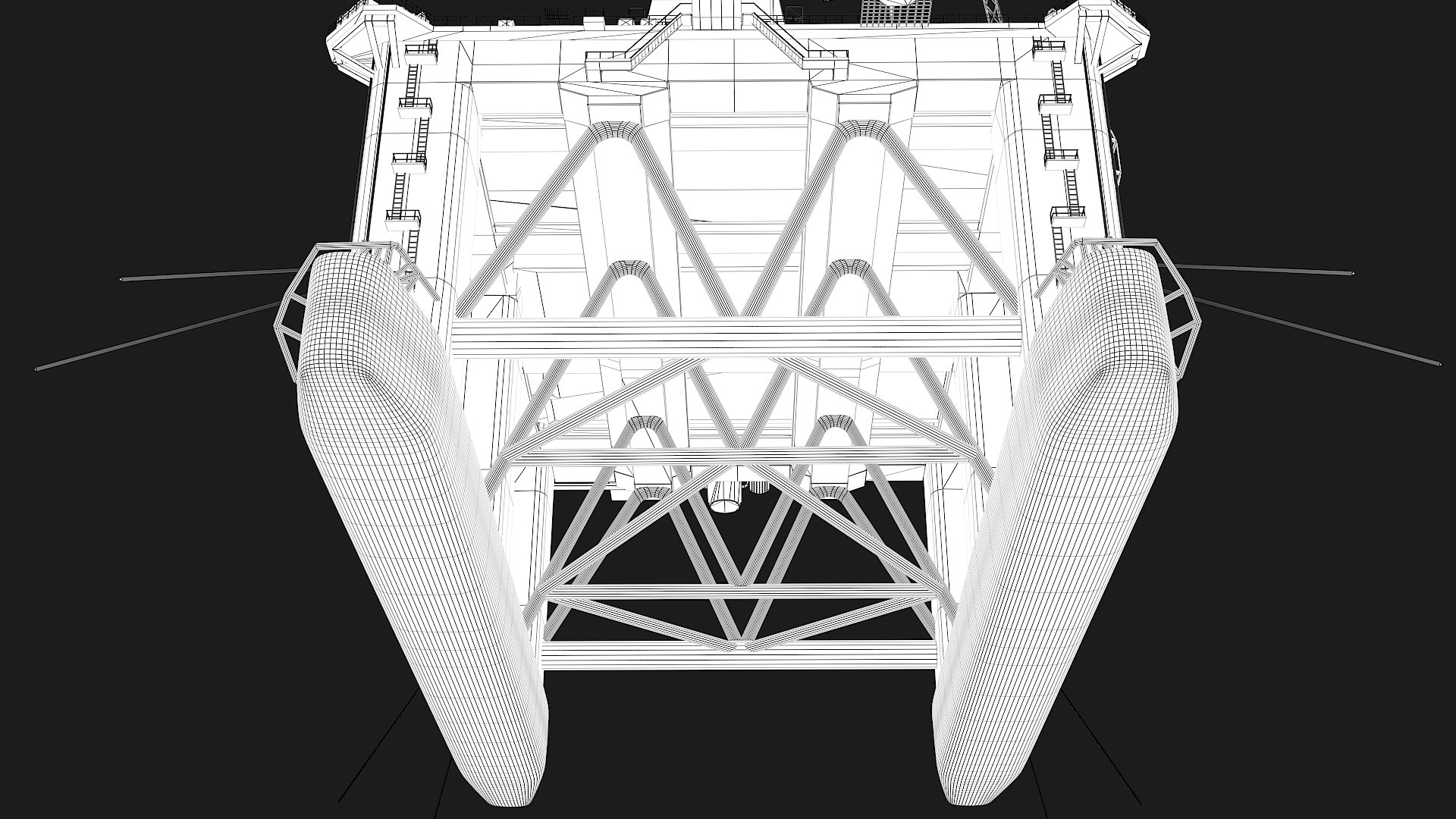 3D semi transocean legend oil rig - TurboSquid 1578271