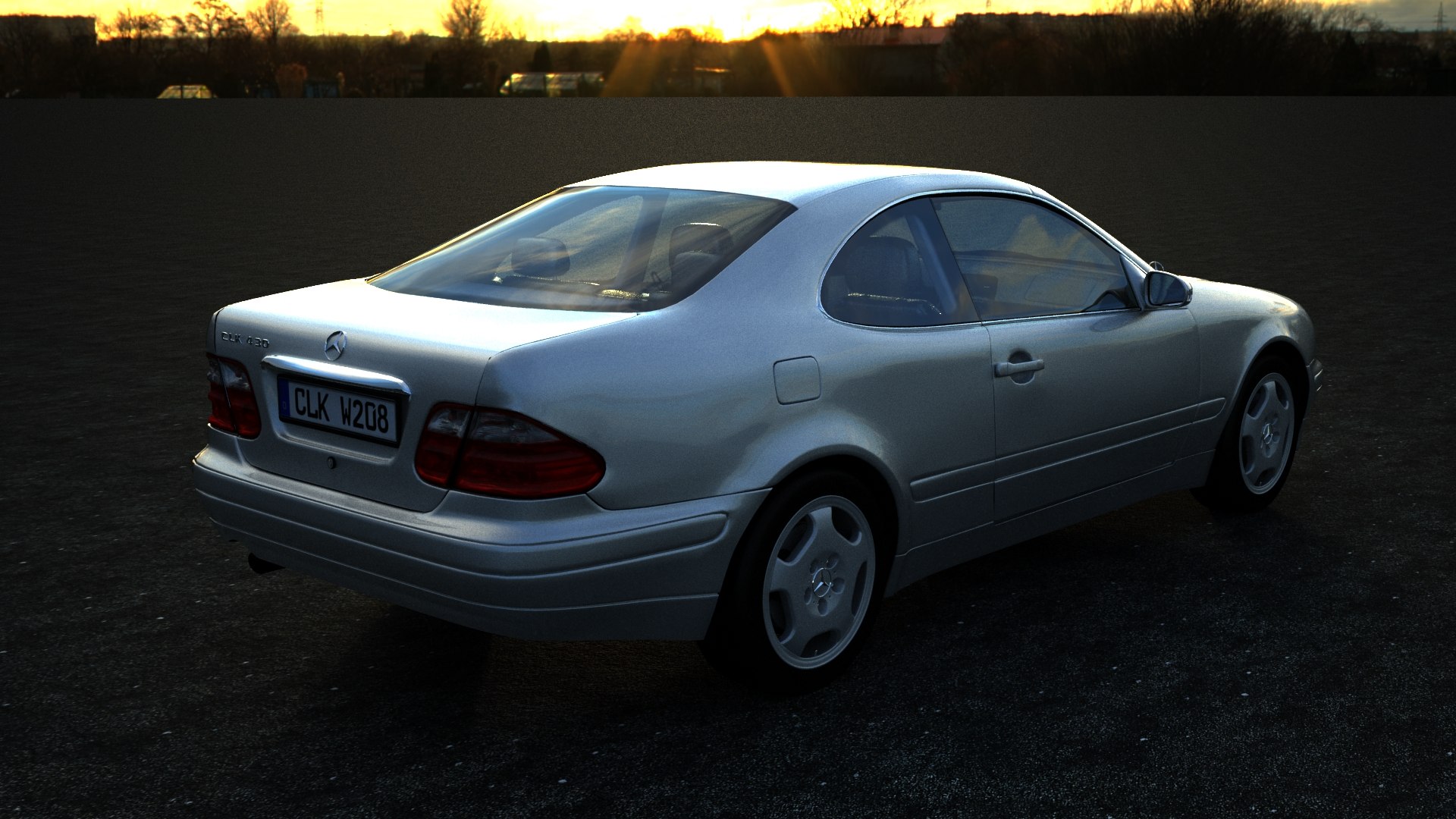 3D Mercedes-benz Clk W208 Model - TurboSquid 1392810