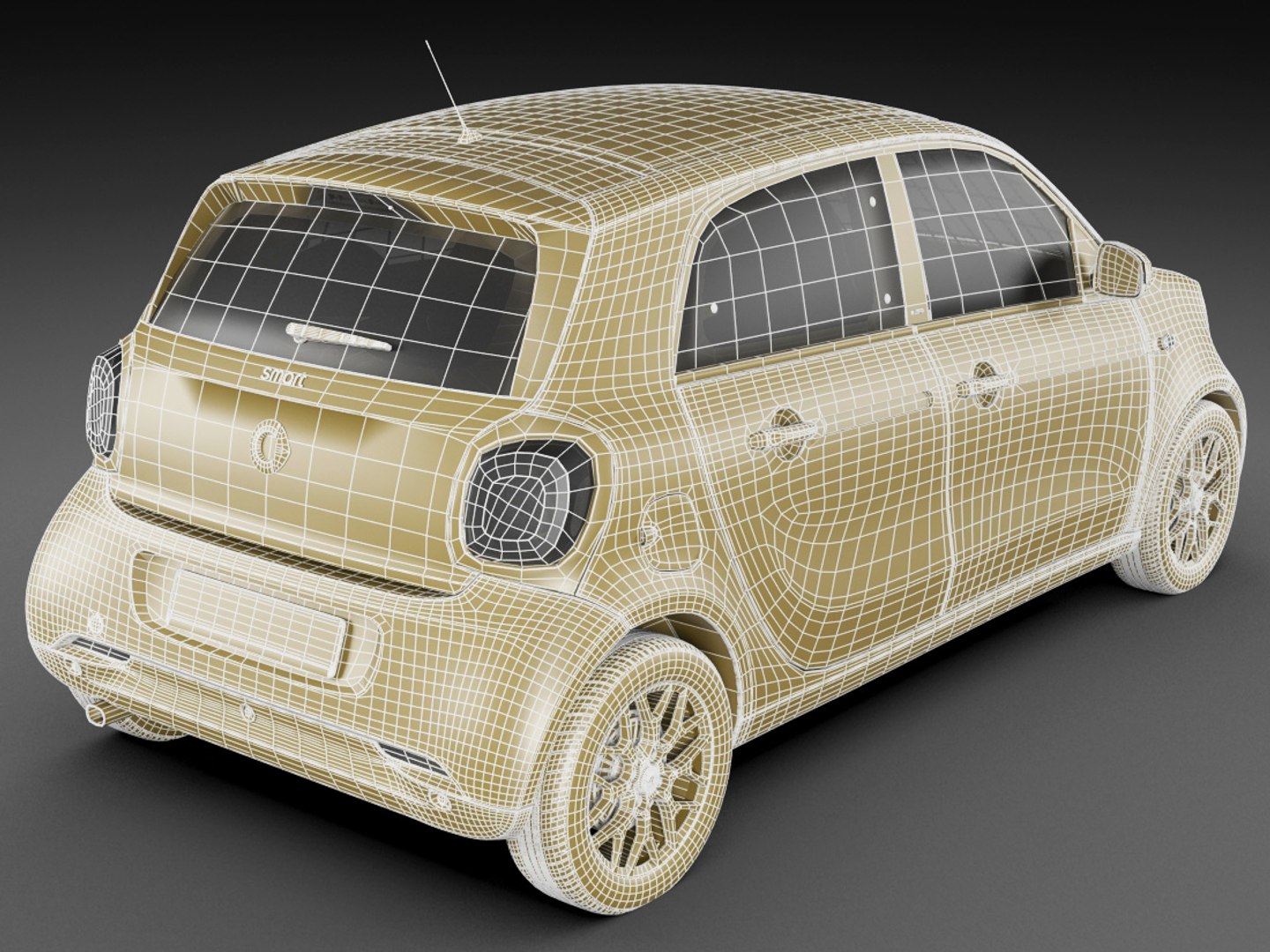 3d model smart forfour 2015