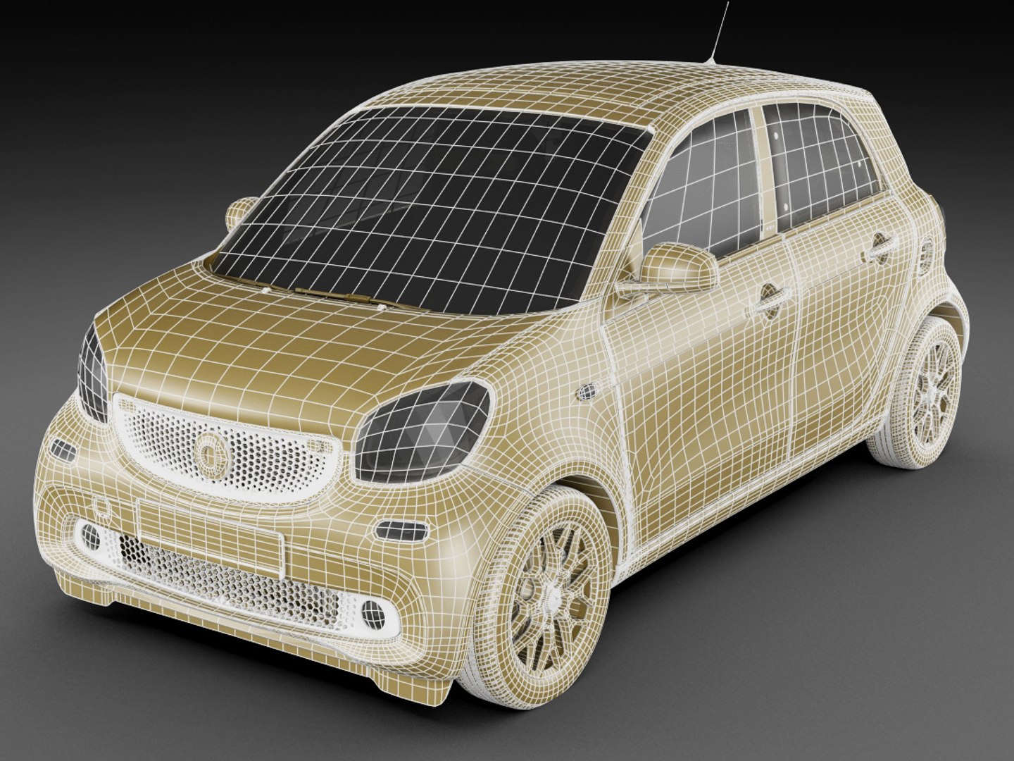3d model smart forfour 2015