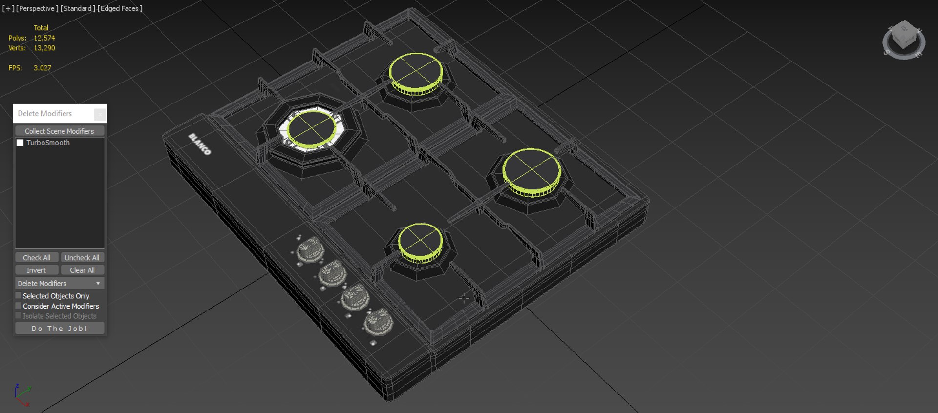 BLANCO 60cm 4 Burner Gas Cooktop BCGG64COM Model - TurboSquid 1934959