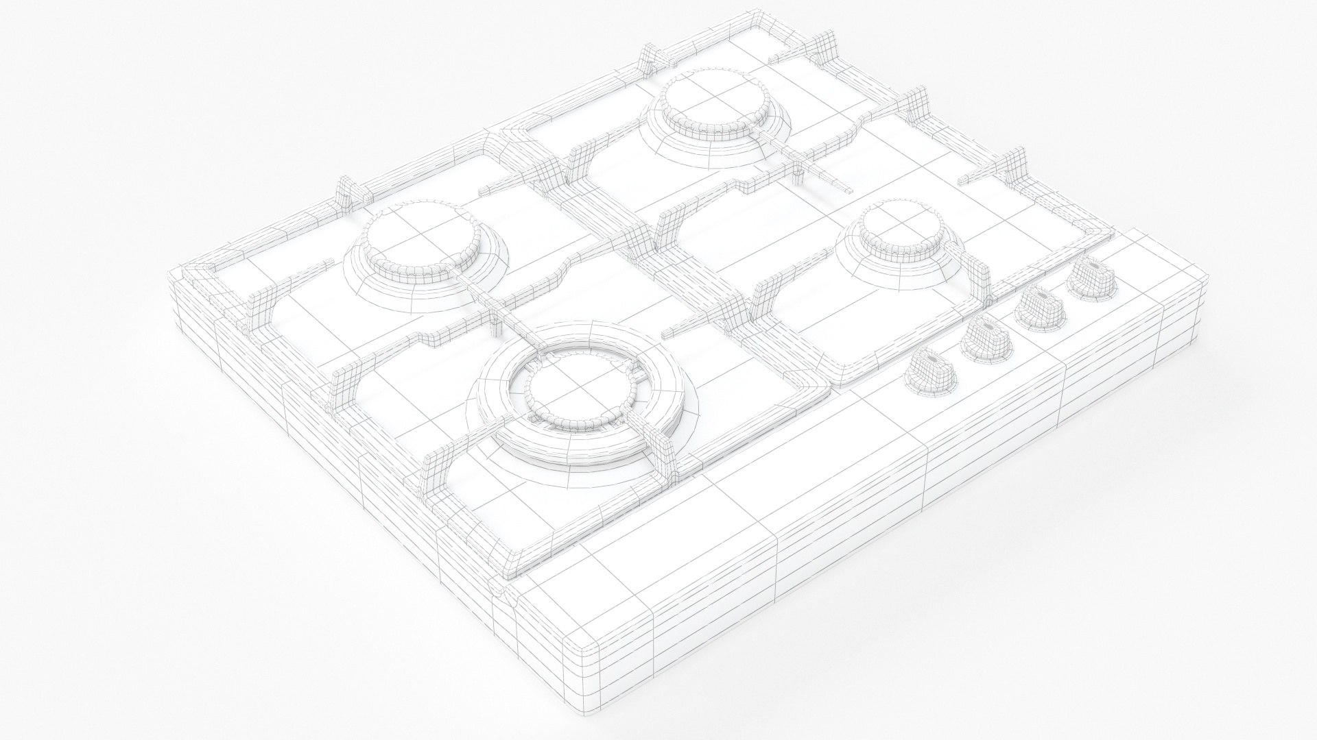 BLANCO 60cm 4 Burner Gas Cooktop BCGG64COM Model - TurboSquid 1934959