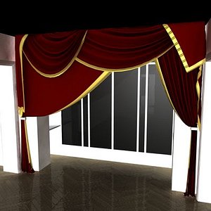 Curtain Red 3D Models for Download | TurboSquid