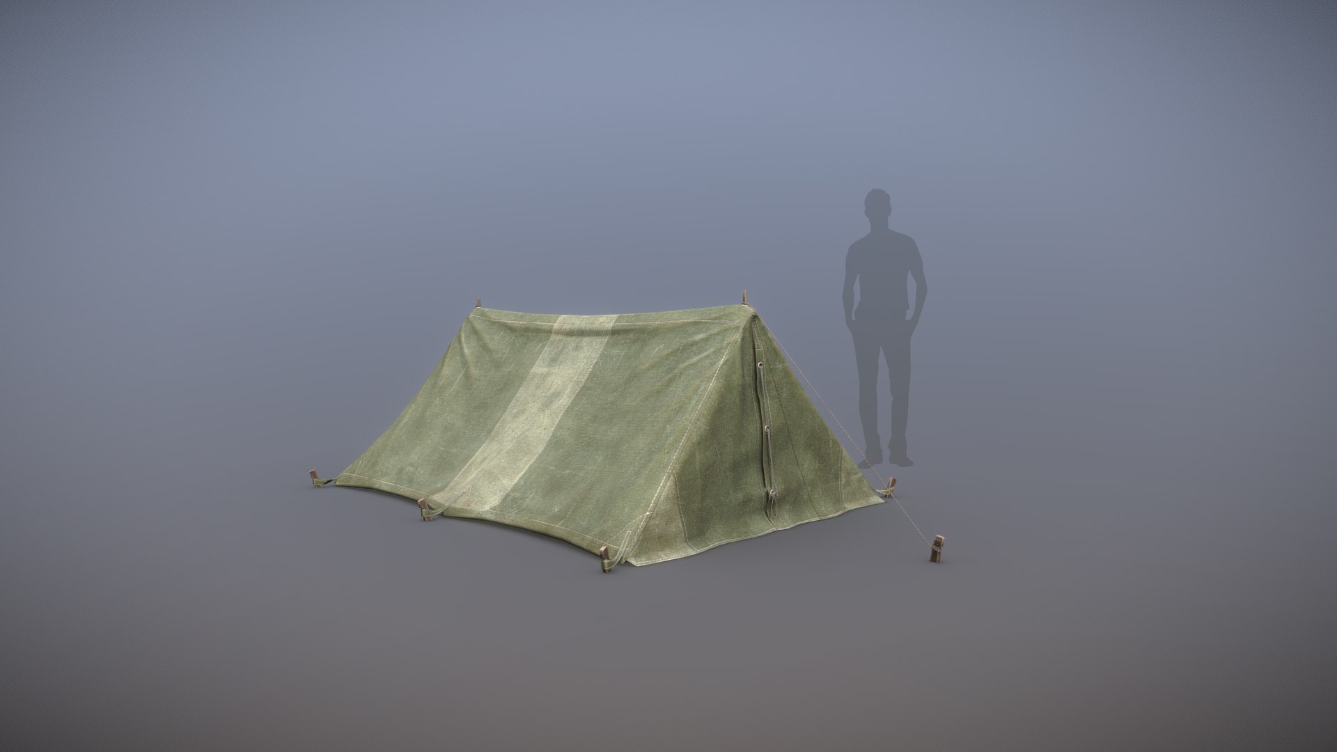 3D Military Tent WWII TwoSleeping Close Vr1 - TurboSquid 2075108