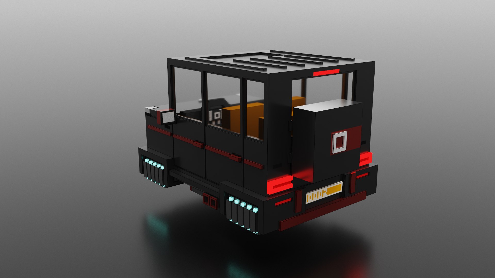 3D Voxel 3D Model 0002 Cute Flying Car - TurboSquid 1989233