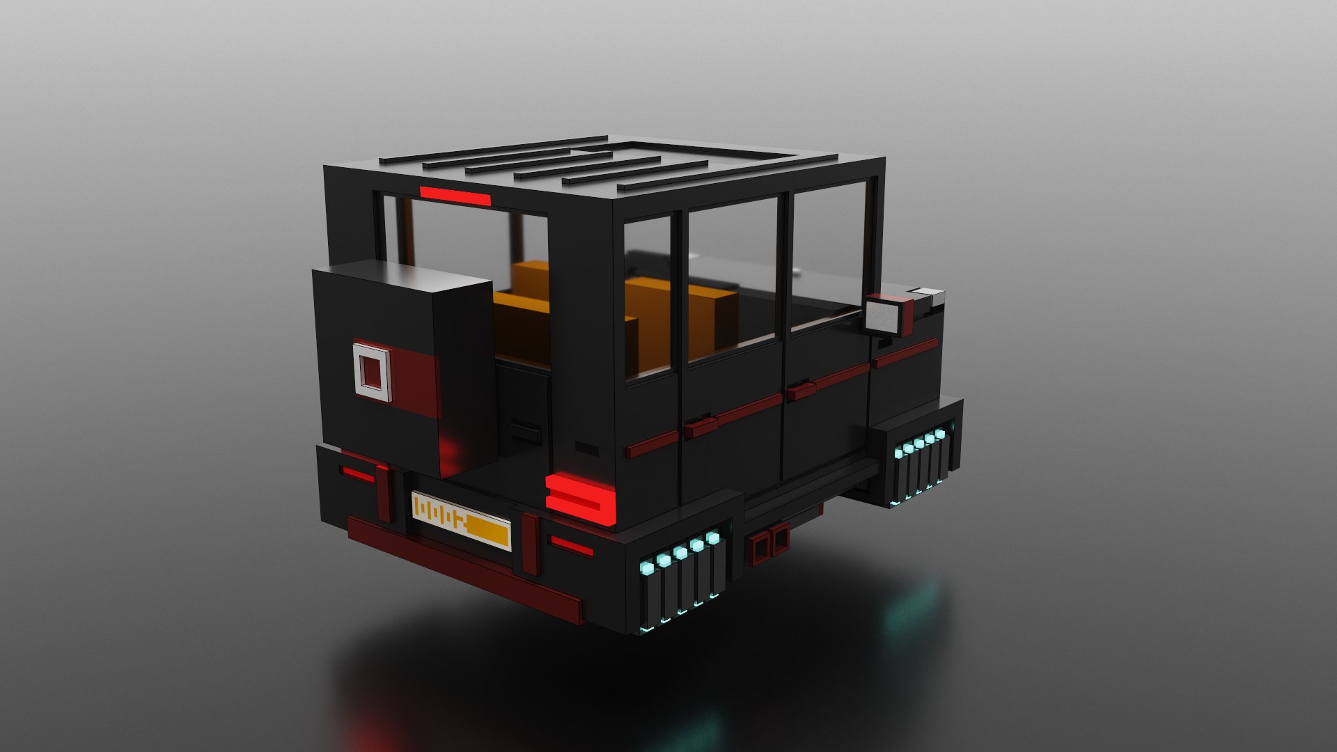 3D Voxel 3D Model 0002 Cute Flying Car - TurboSquid 1989233