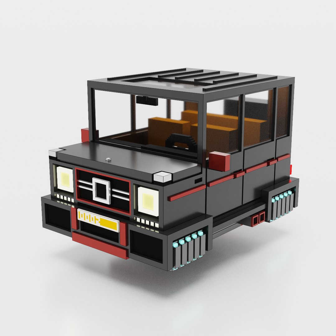 Voxel 3D Model 0002 Cute Flying Car3D模型 - TurboSquid 1989233